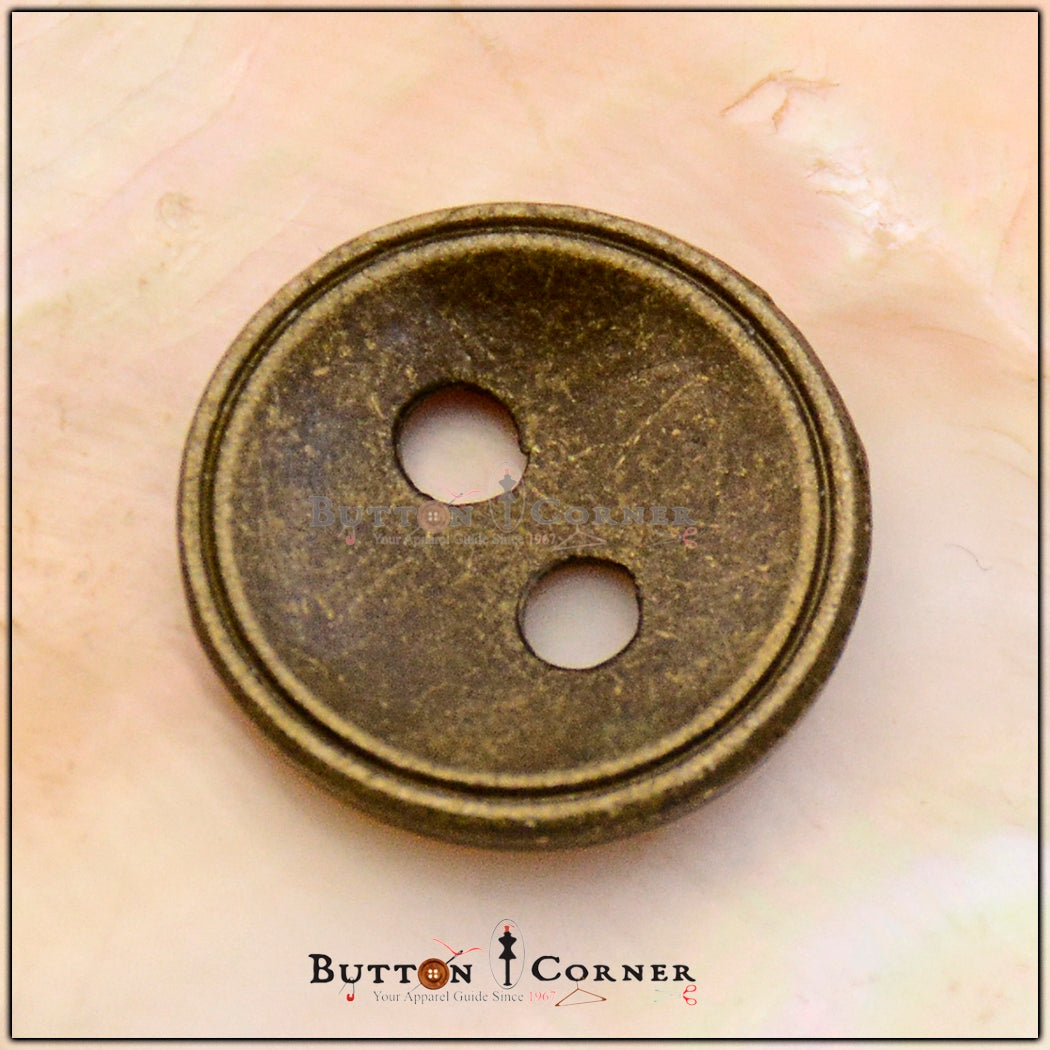 Round Plate 2 Hole Metal Shirt Button – Button Corner