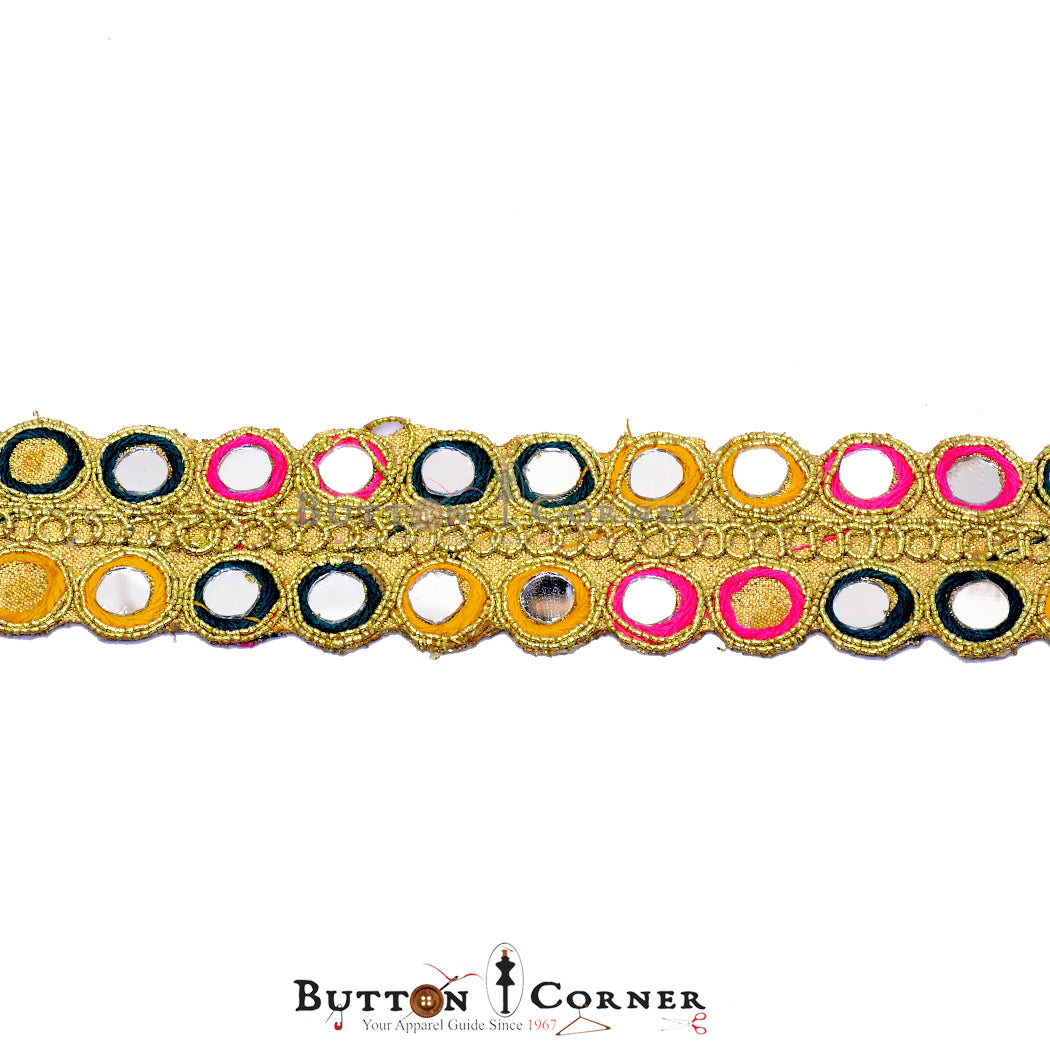 Fancy Gota Mirror Lace – Button Corner