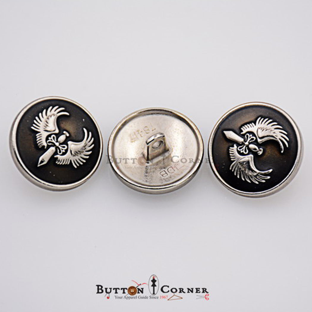 Sword Wings Metal Suiting Button – Button Corner