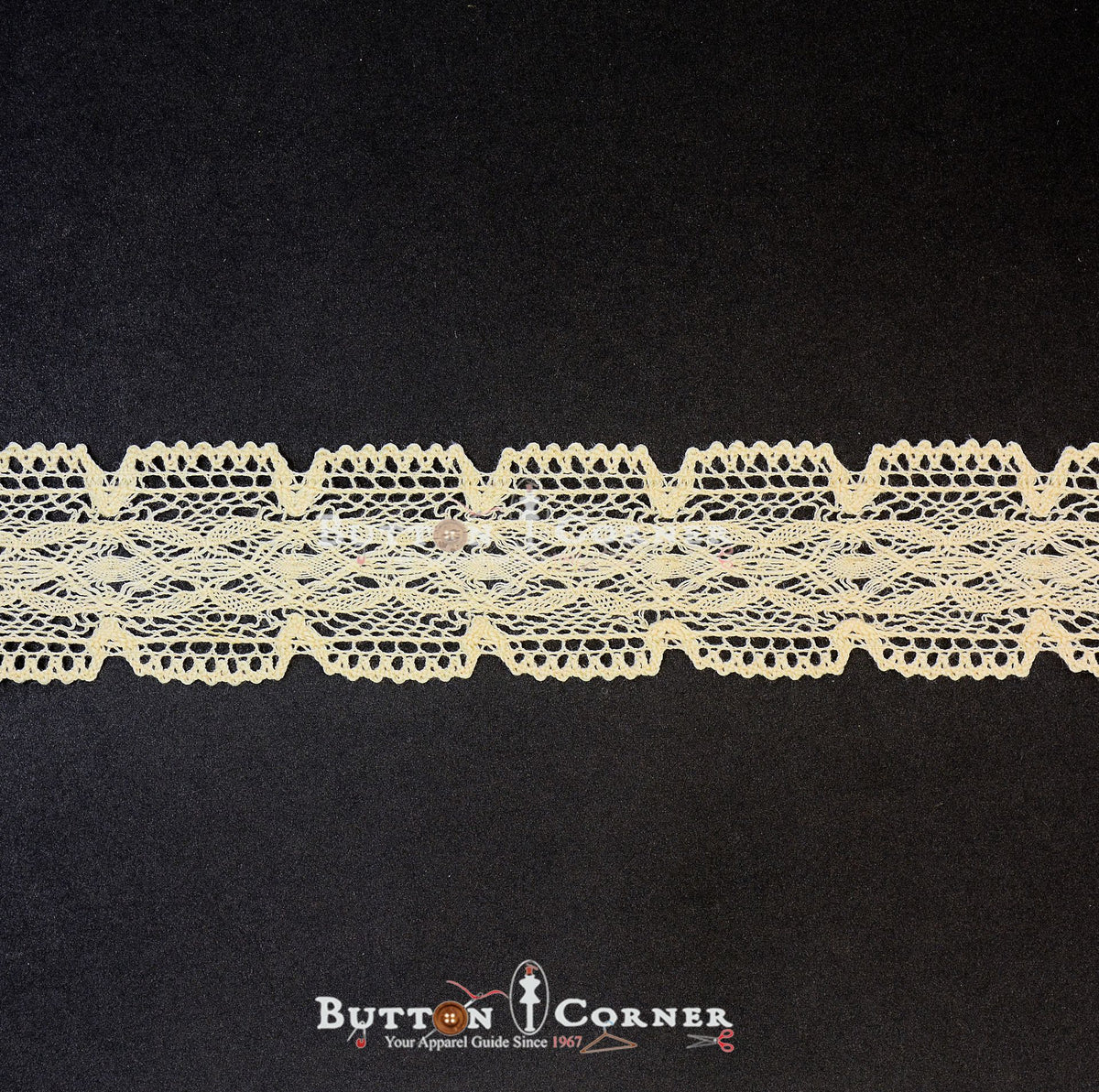 Double Side Border Crochet Lace – Button Corner