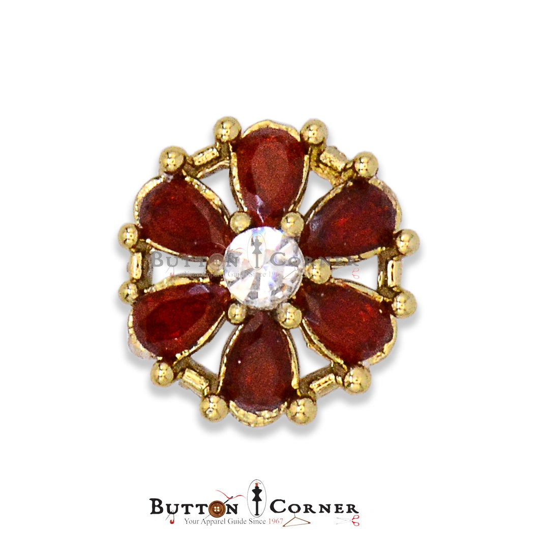 Round Shape Fancy Kundan Button – Button Corner