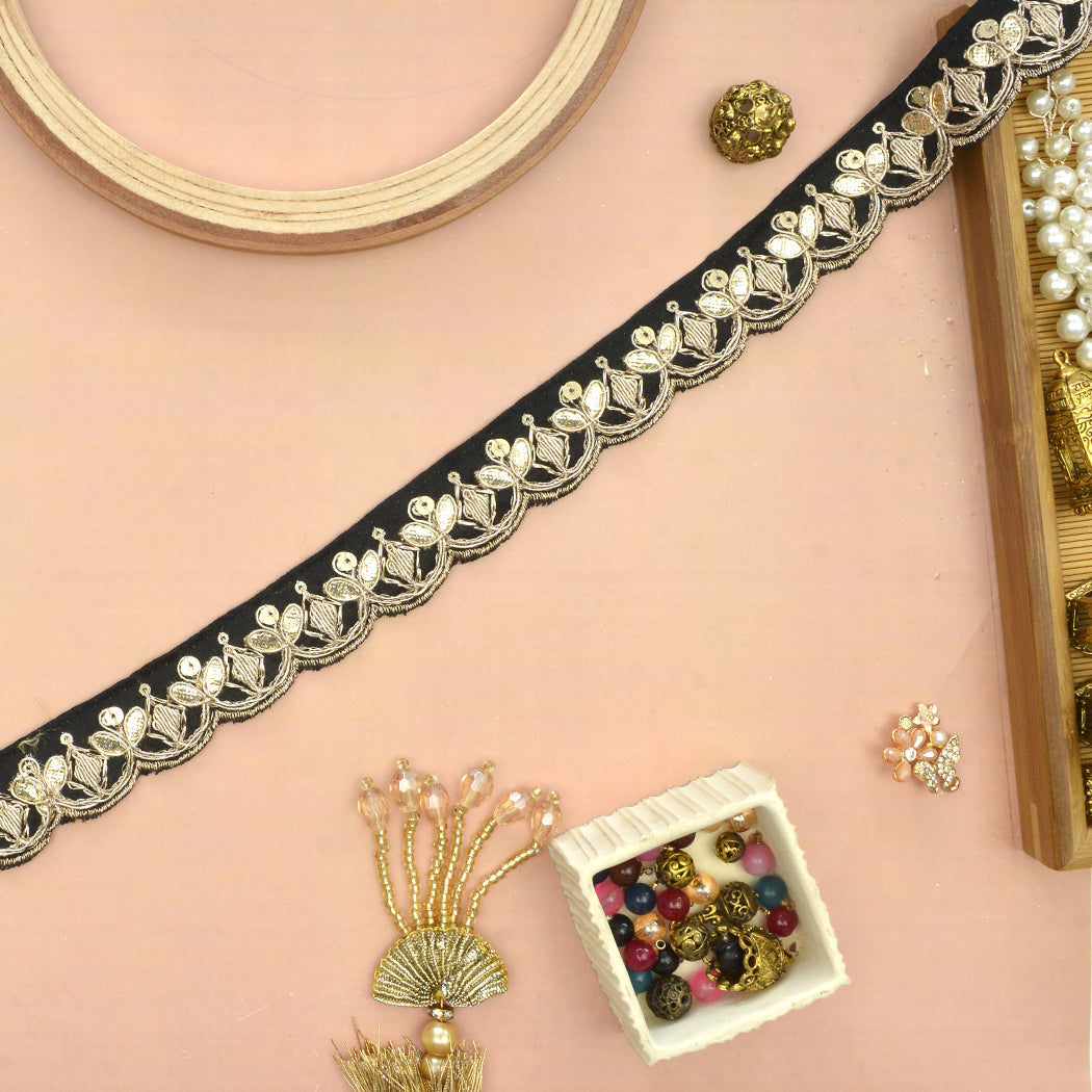 Fancy Gota Sequence Lace – Button Corner