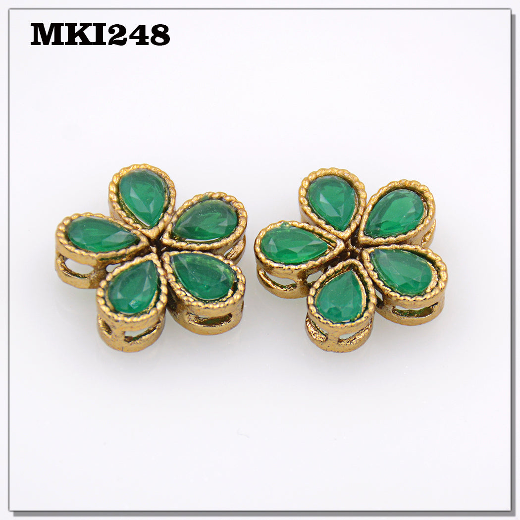 Flower Shape Crystal Fancy Button – Button Corner