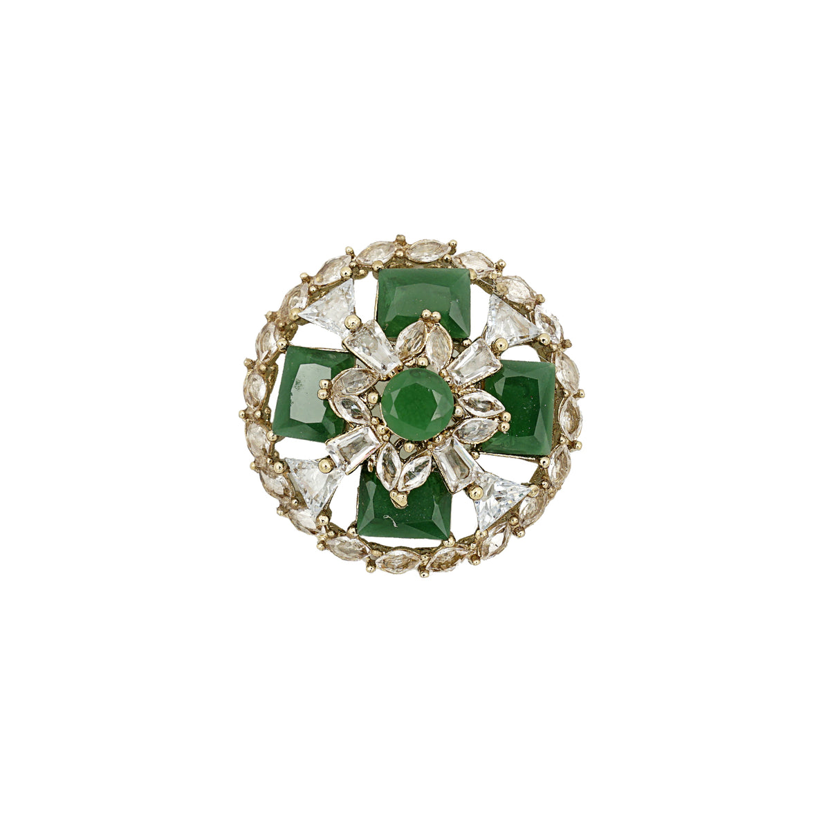 Gold Base Fancy Kundan Button – Button Corner