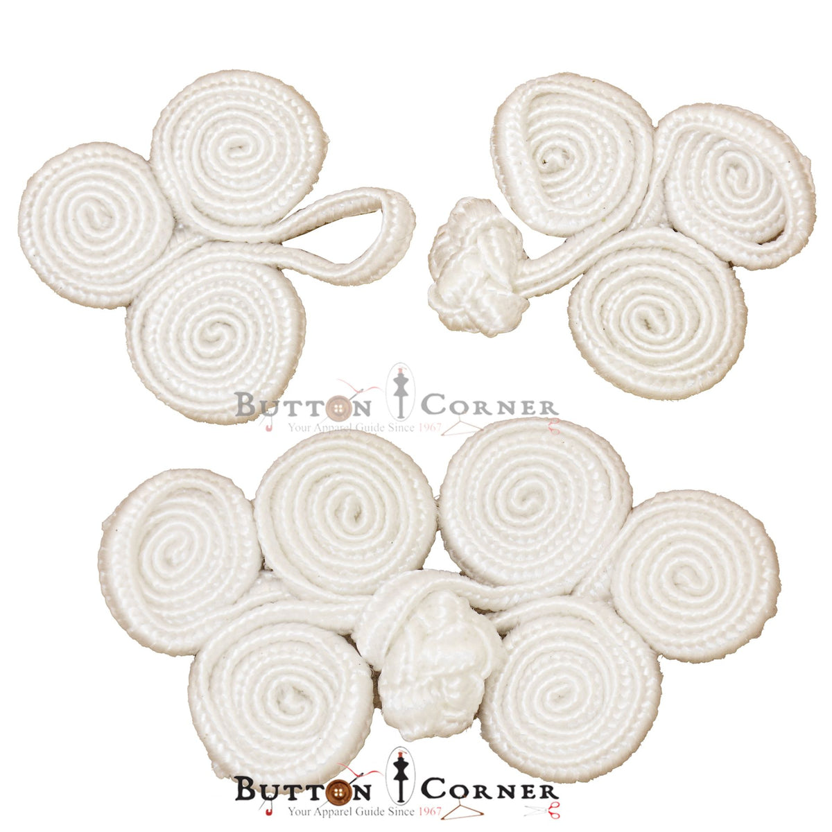 Three Flower Chinese Frog Button – Button Corner