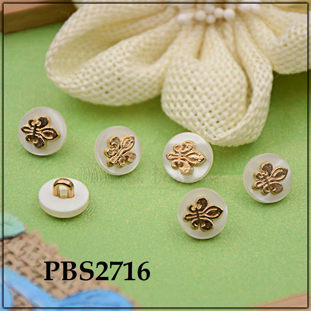 Fleur De Lis Plastic Shank Button – Button Corner