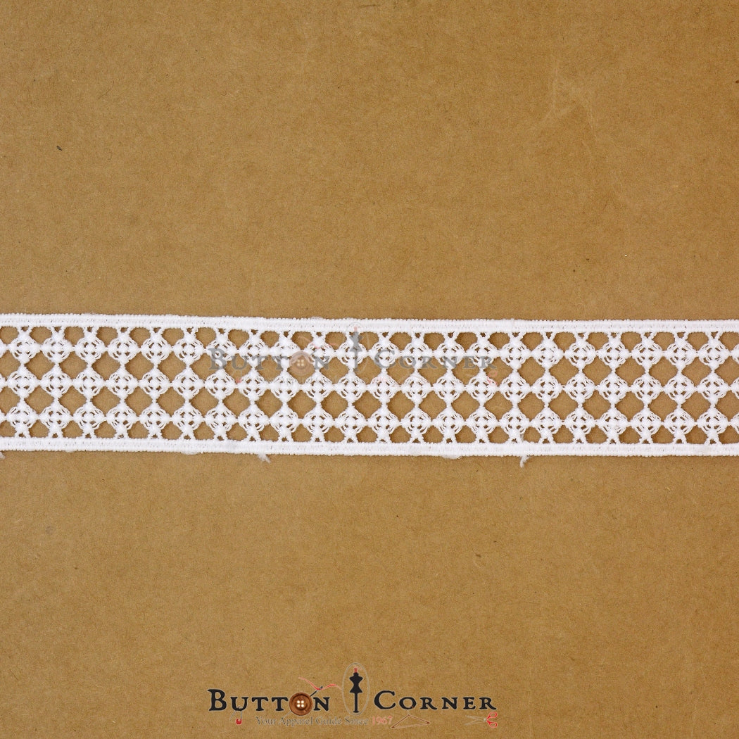 Double Side Border Shuttle Lace – Button Corner