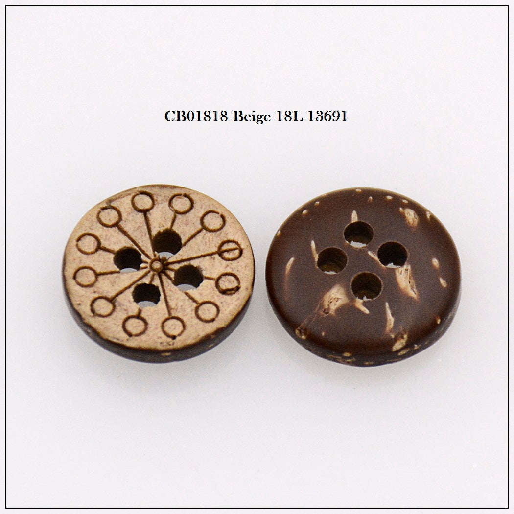 Engrave Mini Circle 4 Hole Coconut Button – Button Corner
