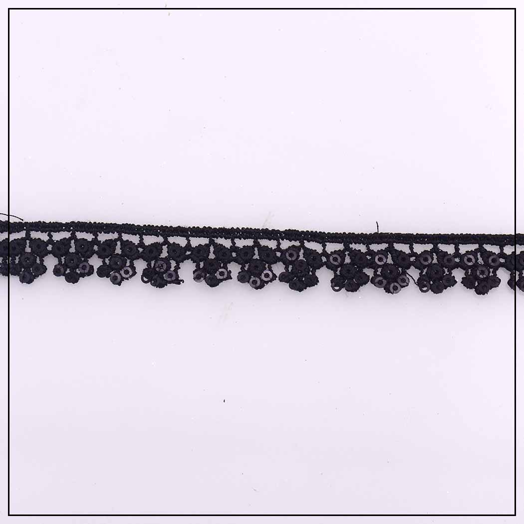 One Side Border Sequence Lace – Button Corner