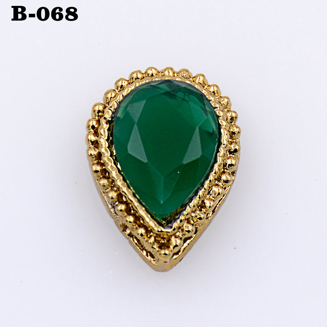 Fancy Drop Shape Kundan Button – Button Corner