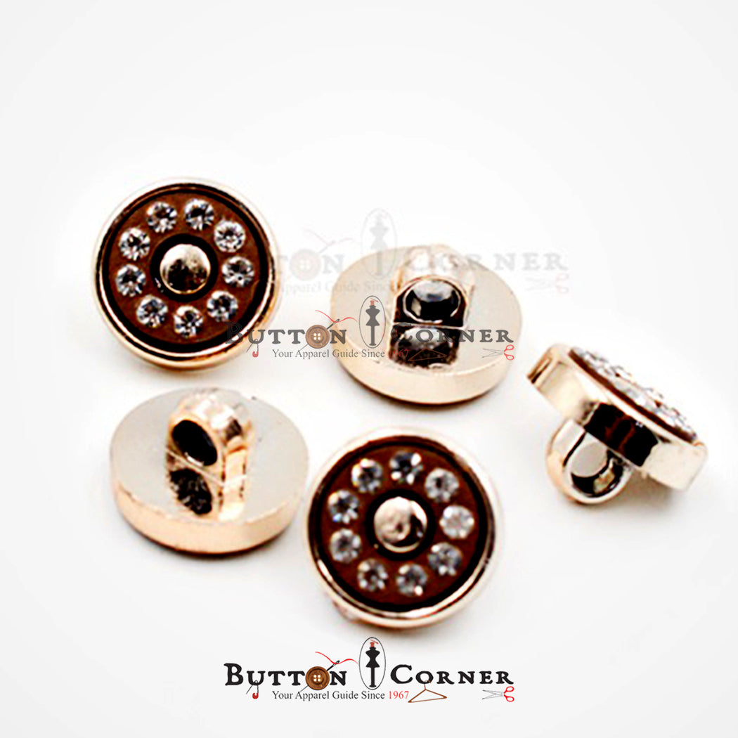 Crystal Border Plastic Shank Button – Button Corner
