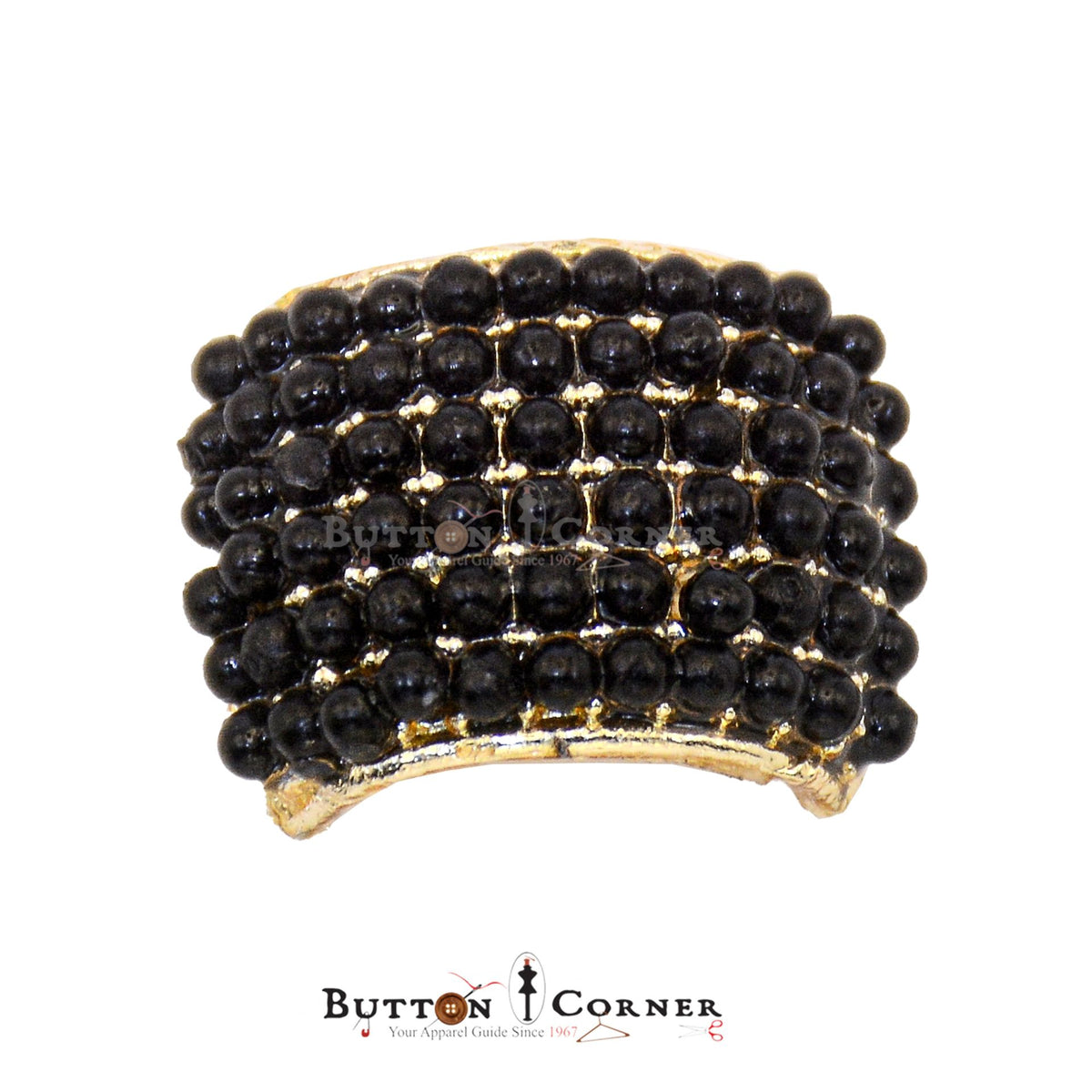 Curve Shape Fancy Pearls Button – Button Corner