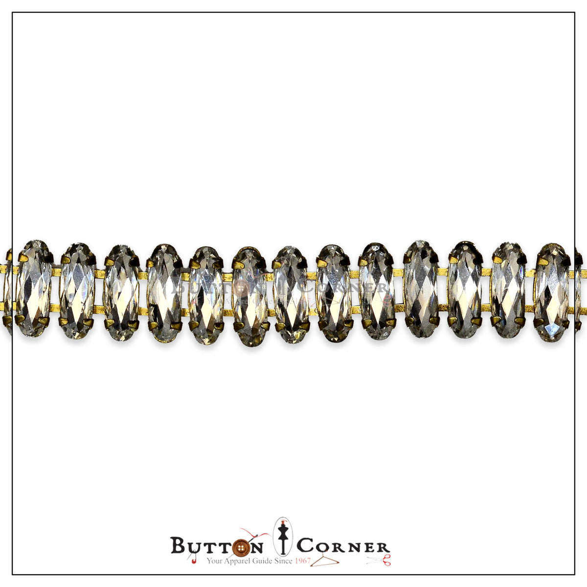 Tube Oval Fancy Metal Chain – Button Corner