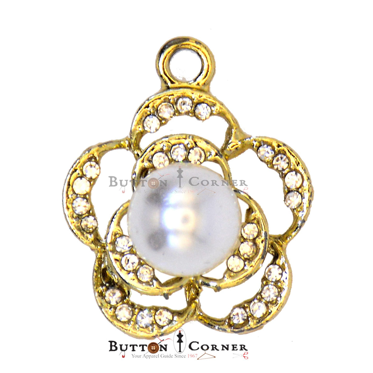 Flower Shape Pearl Fancy Button – Button Corner