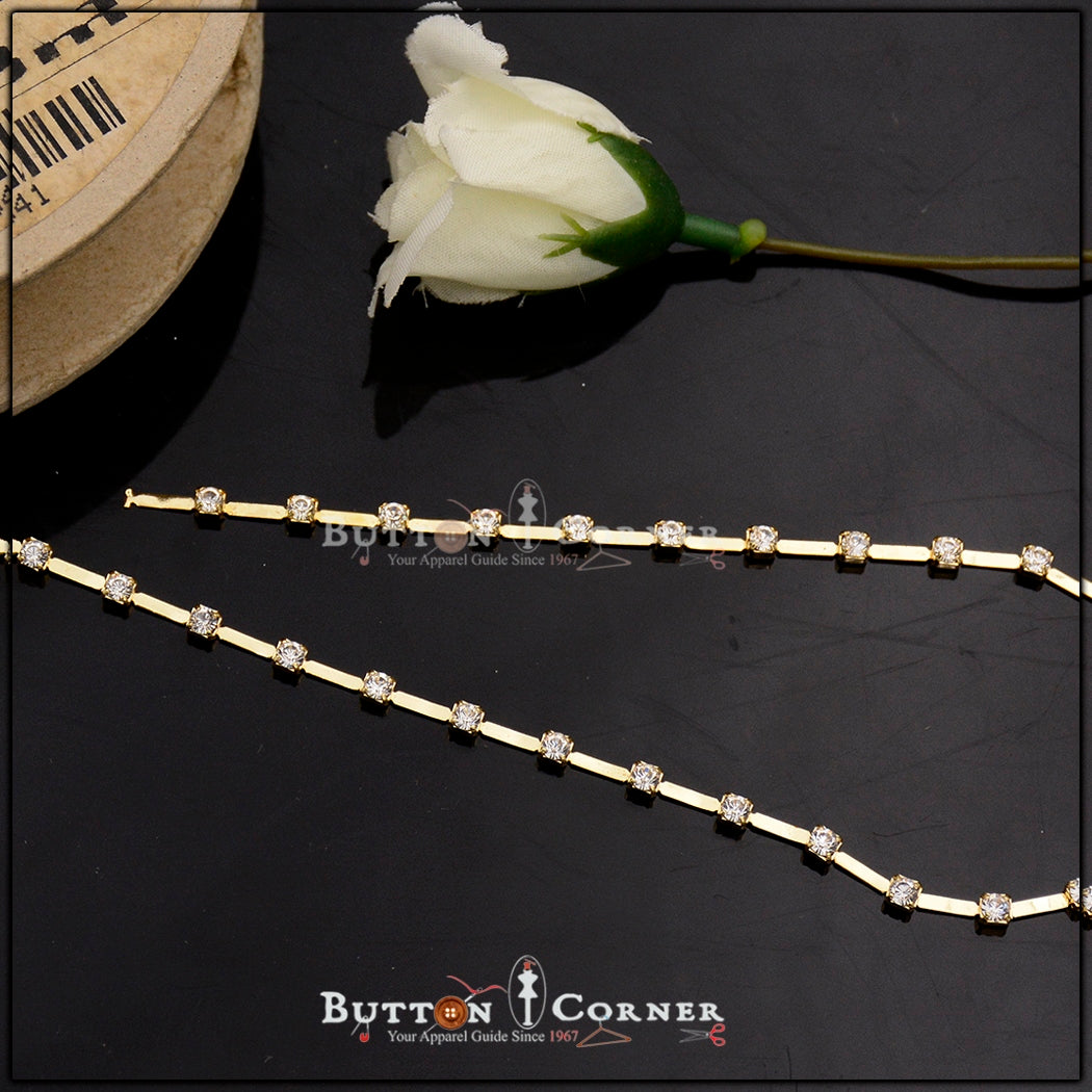 Fancy Swarovski Chain – Button Corner