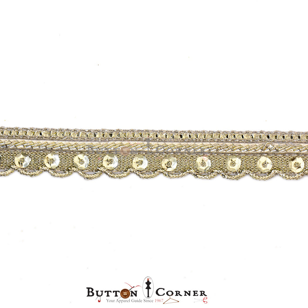 Fancy Sequence Gota Lace – Button Corner