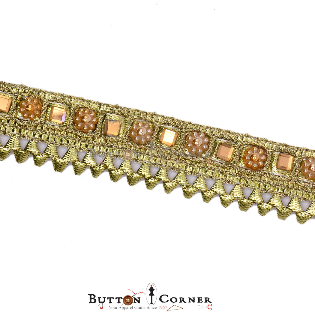 Fancy Kundan Gota Lace – Button Corner