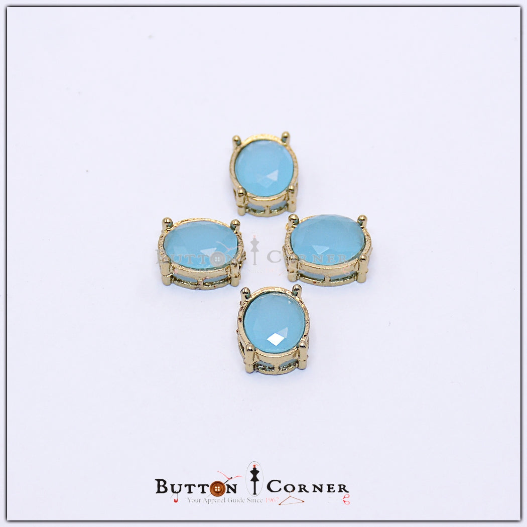 Fancy Oval Shape Kundan Button – Button Corner