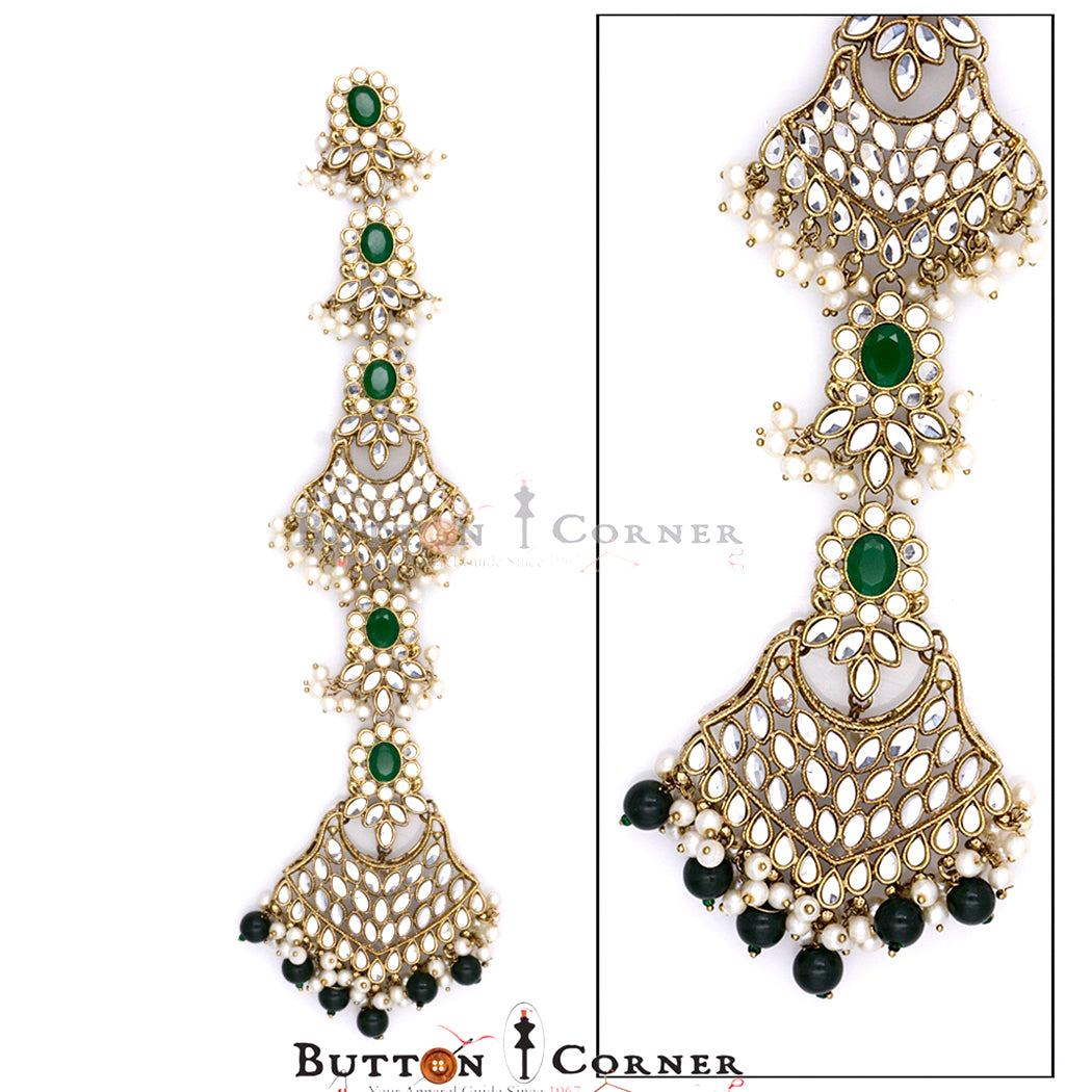 Fancy Kundan Button Patti – Button Corner
