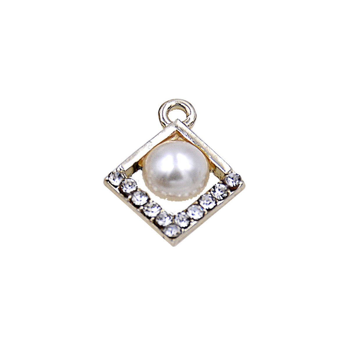 Rhombus Shape Pearl Hanging – Button Corner