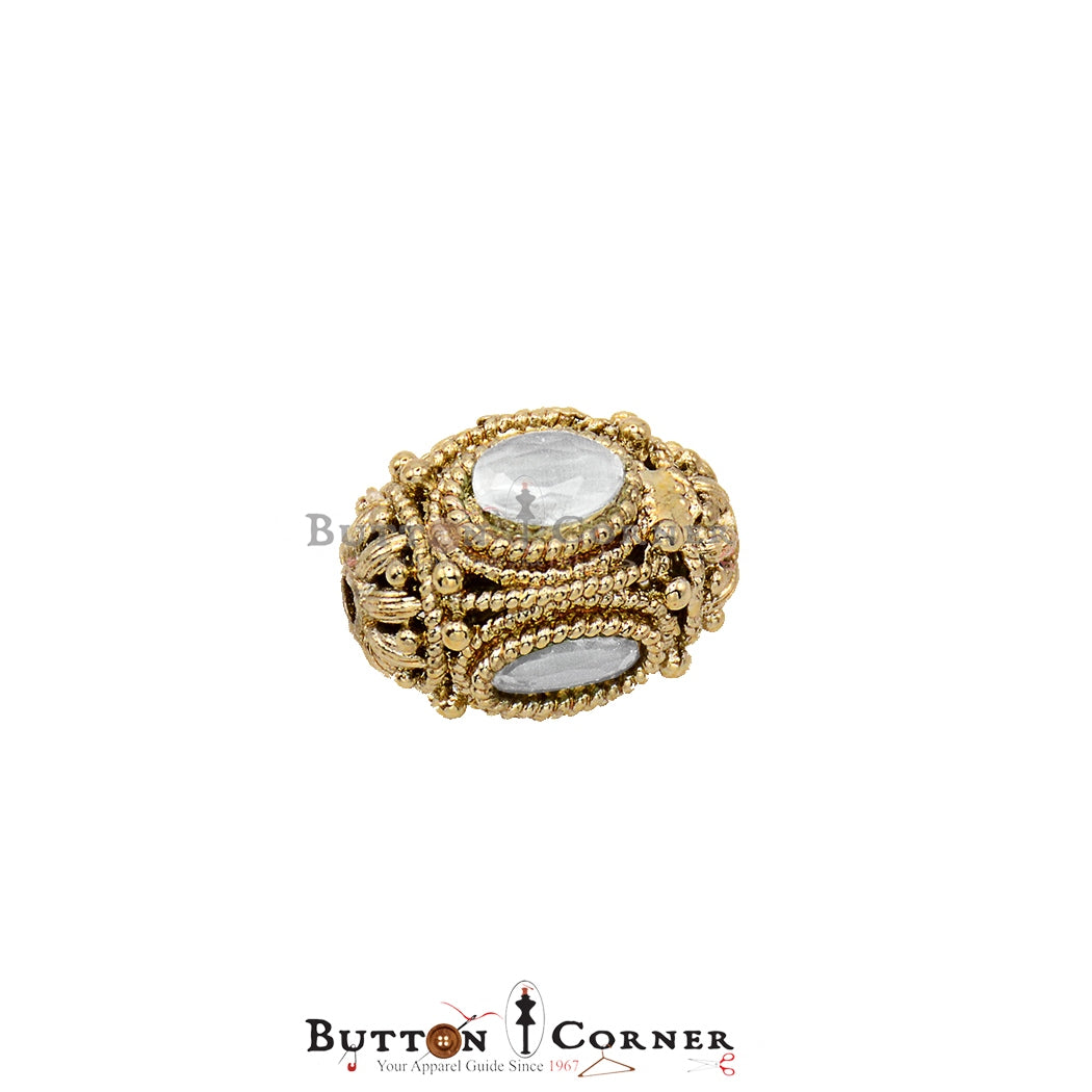 Fancy Indian Kundan Button – Button Corner