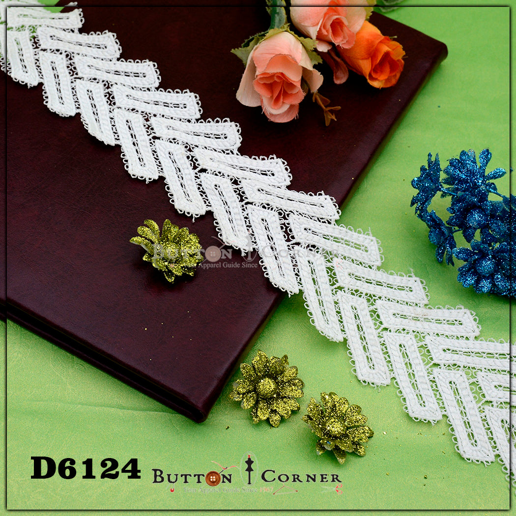 Shuttle Double Side Border Lace – Button Corner