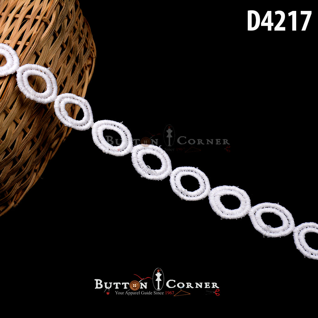 Shuttle Double Side Border Lace – Button Corner