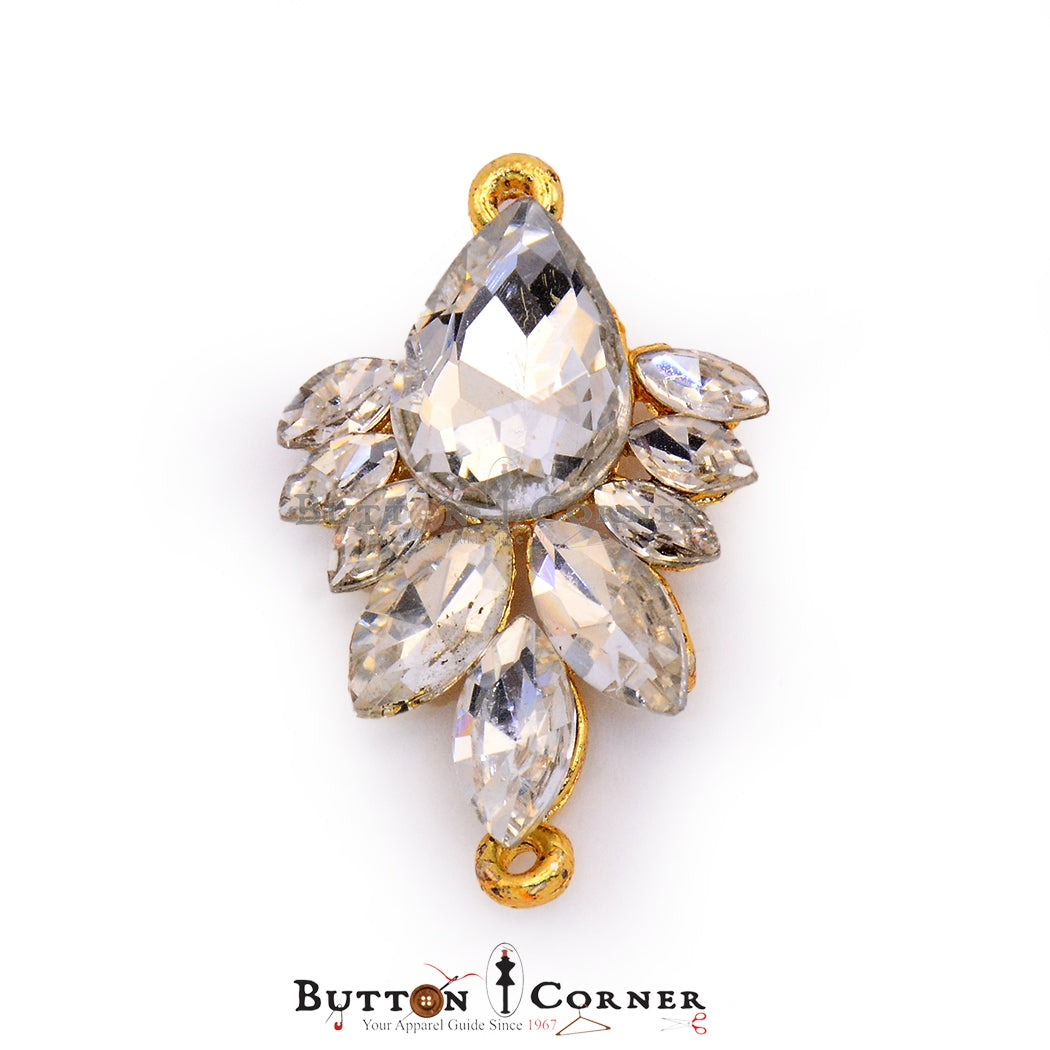Double Hook Stones Fancy Button – Button Corner