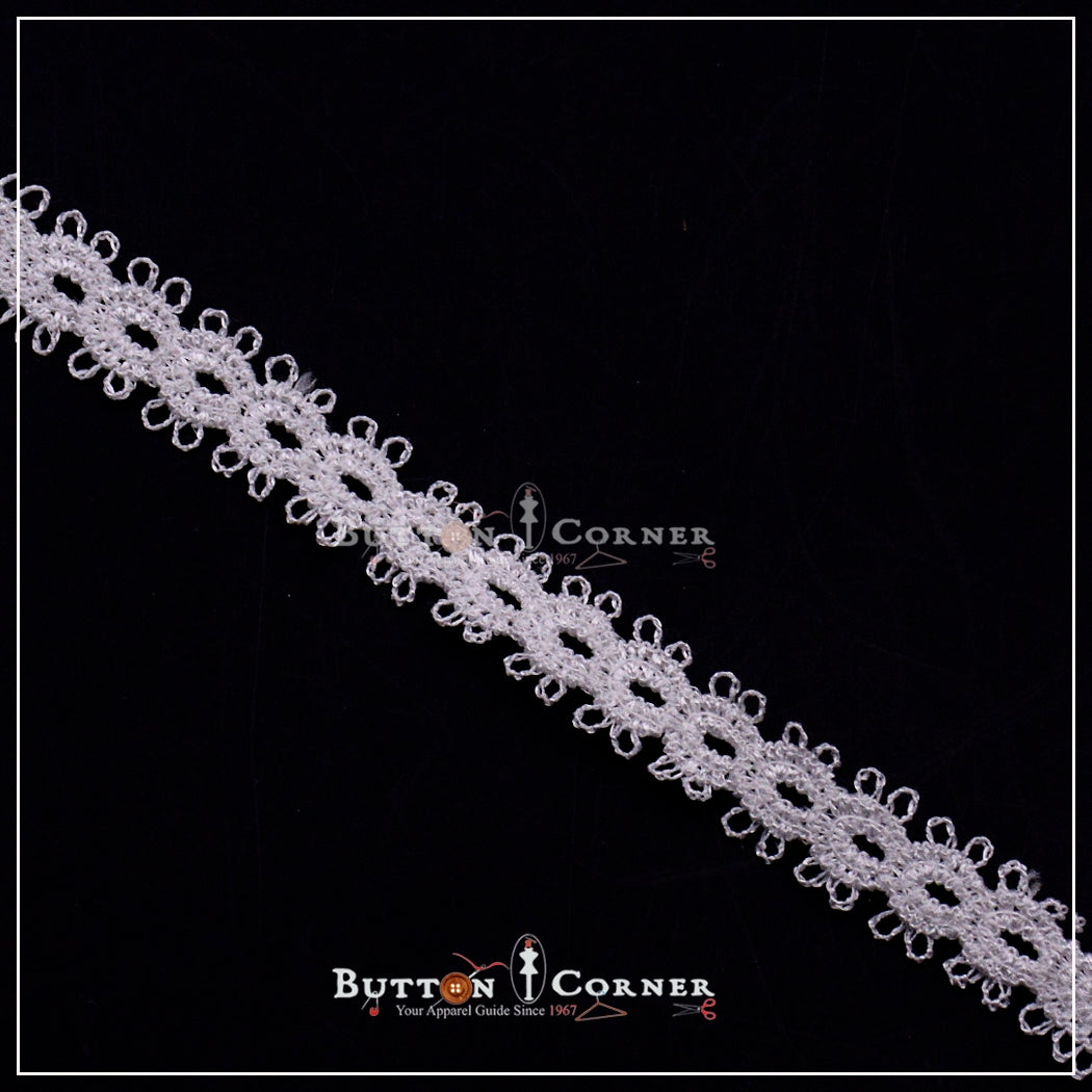 Double Side Border Shuttle Sequence Lace – Button Corner