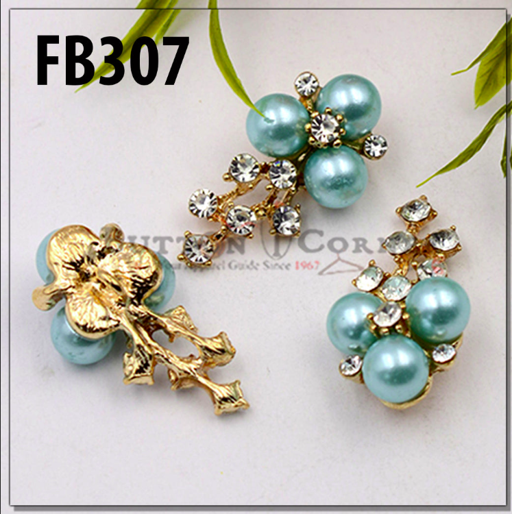 Fancy Button With Pearls – Button Corner