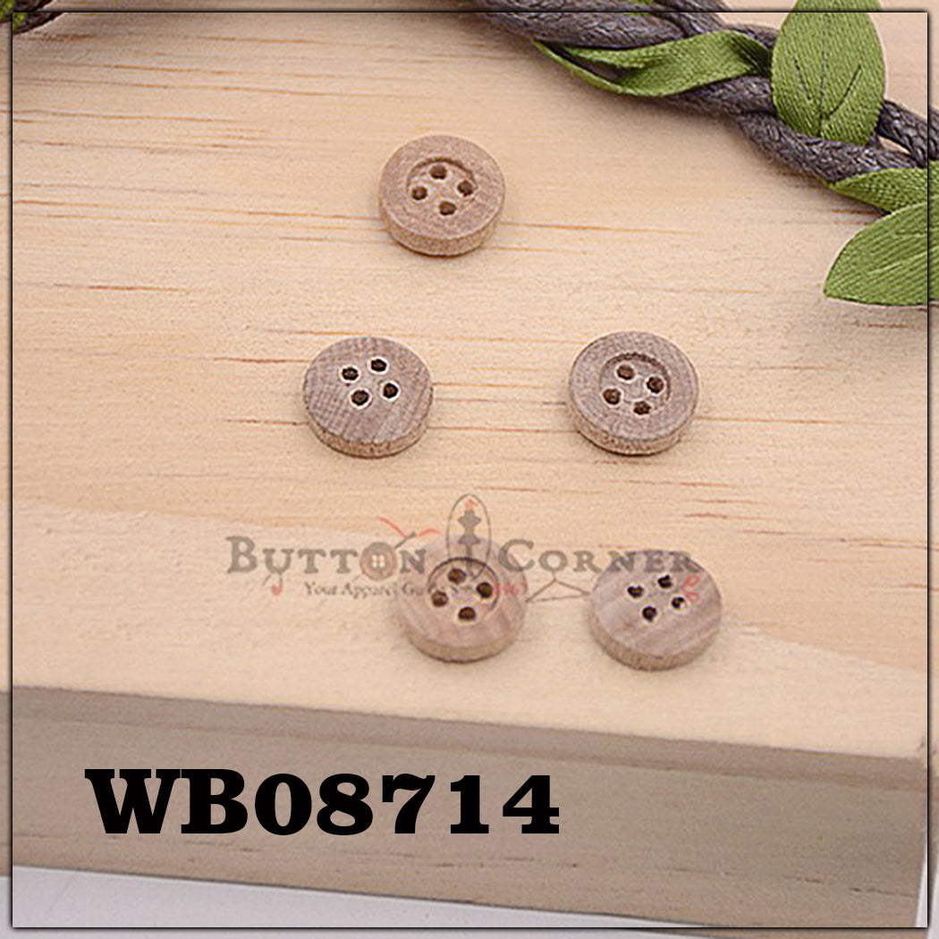 Flat 4 Hole Wooden Button – Button Corner