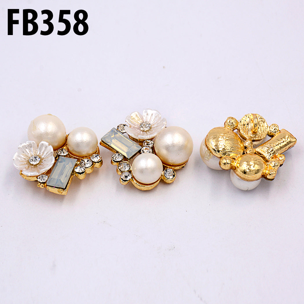 Fancy Metal Pearl Flower Button – Button Corner