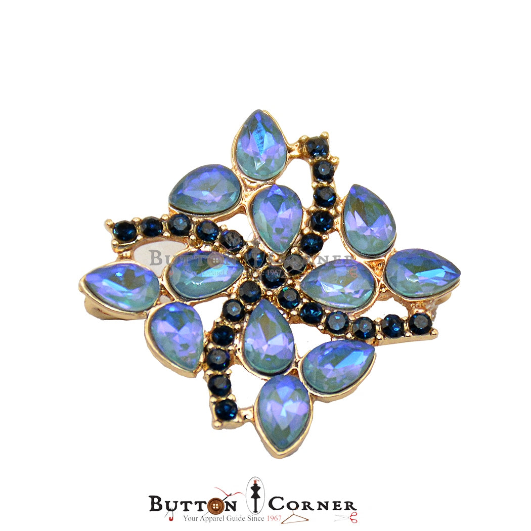 Rhombus Shape Crystal Fancy Button – Button Corner