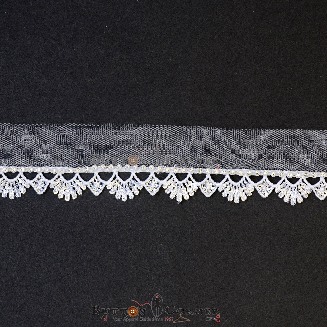 Fancy Sequence Stone Lace – Button Corner