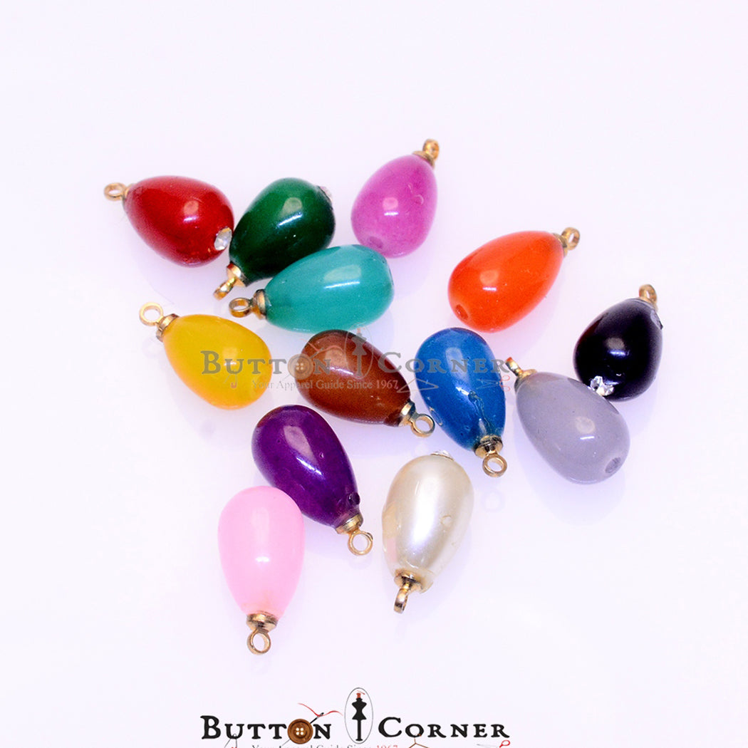 Drop Shape Pearl Hanging Button – Button Corner