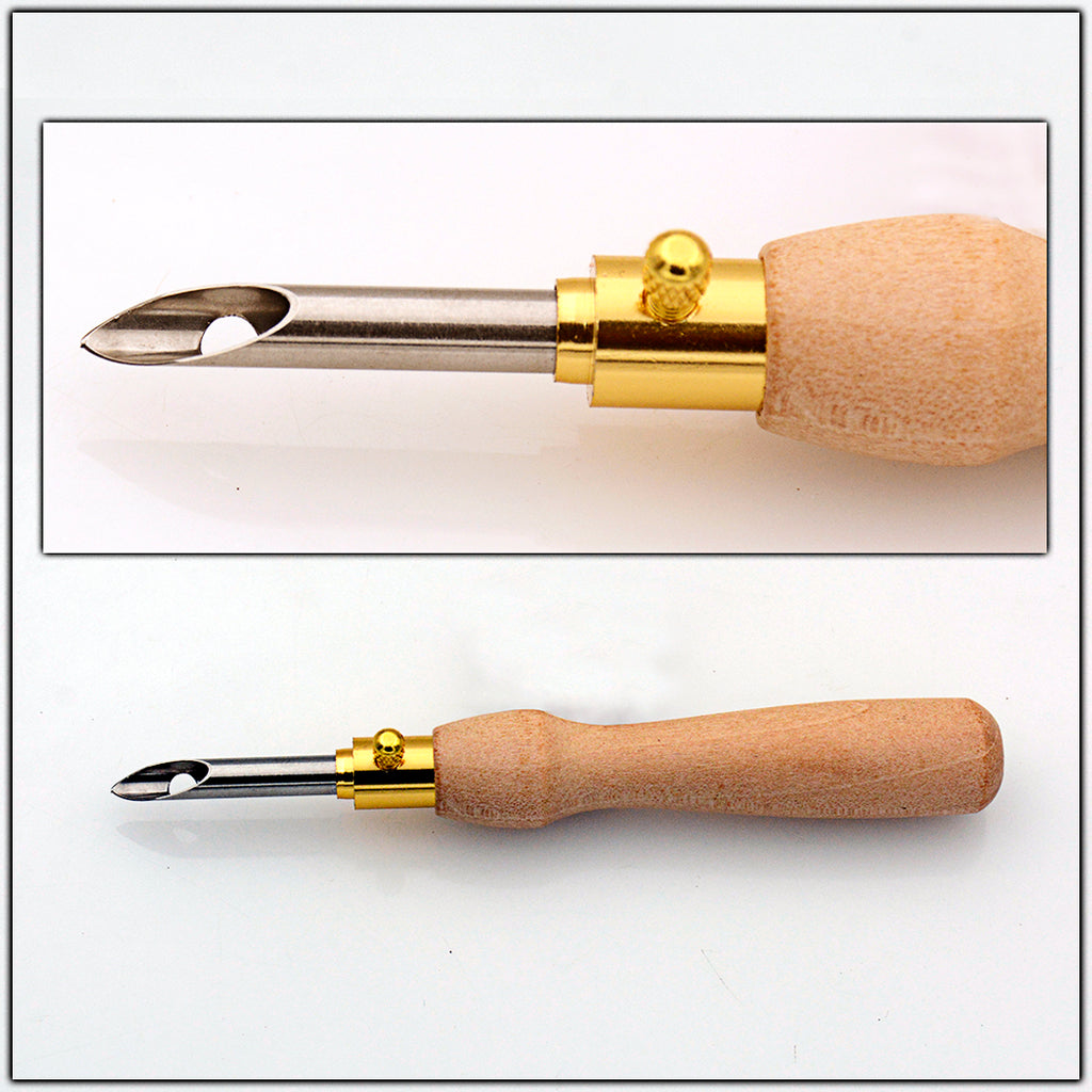 Adjustable Punch Needle In Wooden Grip – Button Corner
