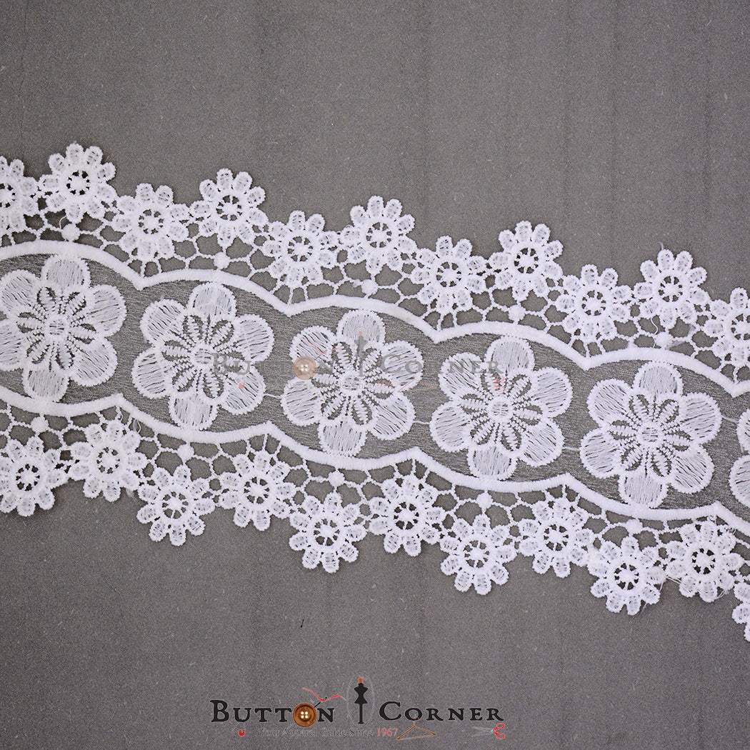 Imported Shuttle Lace – Button Corner