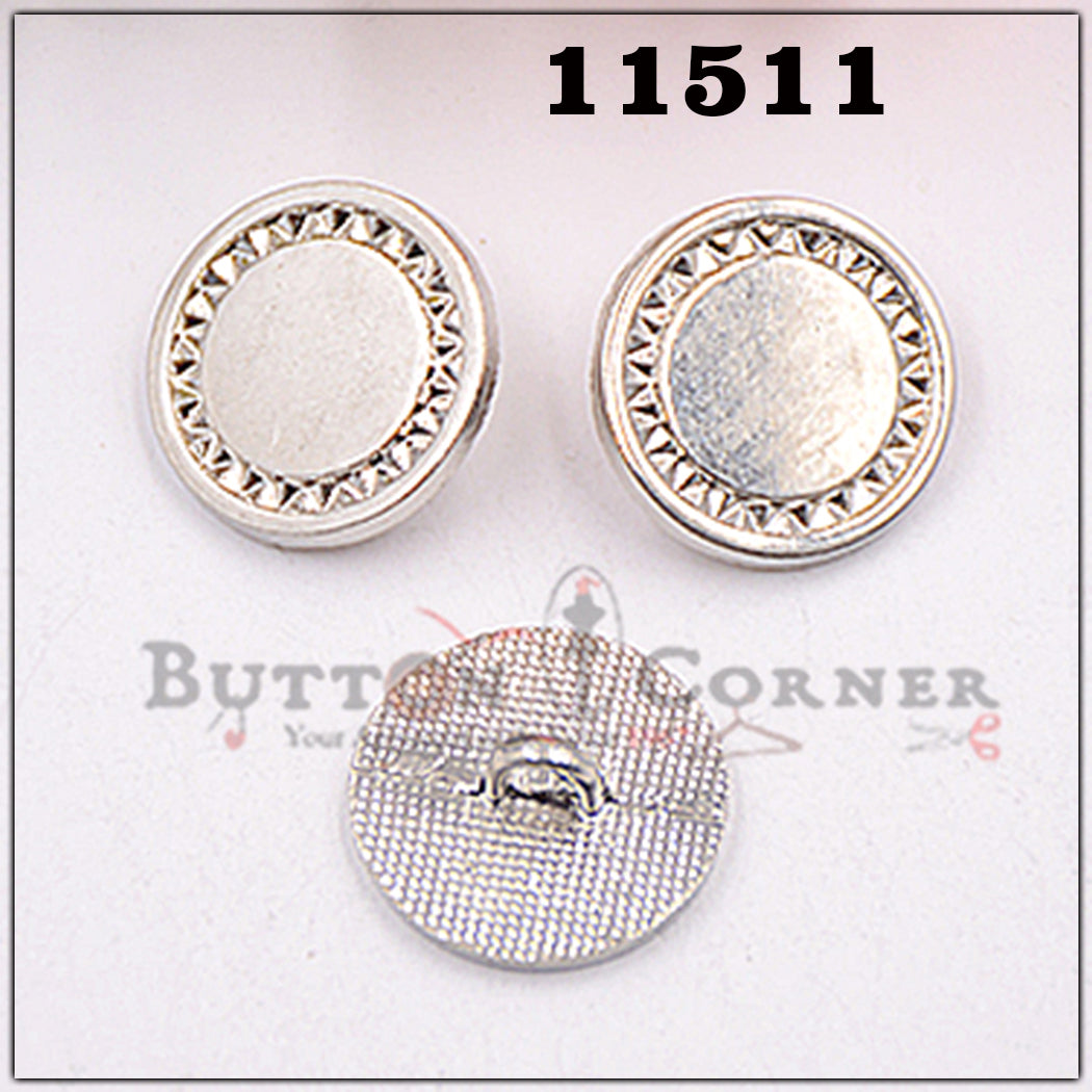 Metal Button With Round Bezel Base – Button Corner