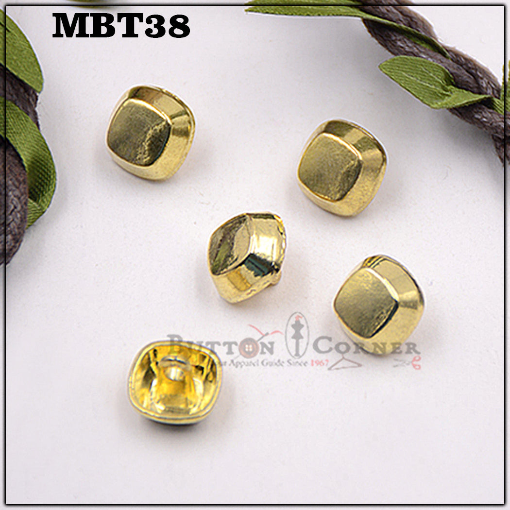 Square Shape Plain Metal Button – Button Corner