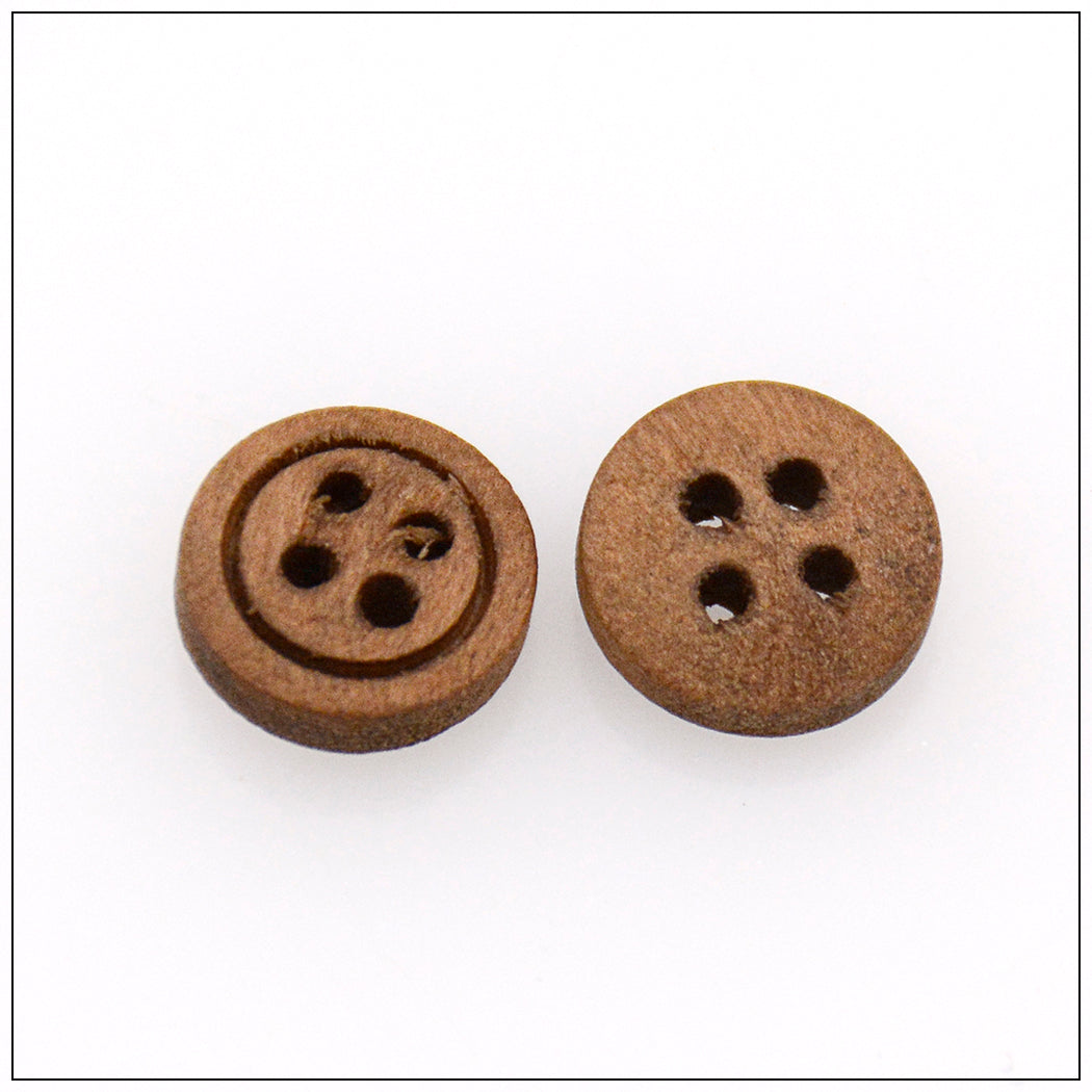 Single Line 4 Hole Wooden Button – Button Corner