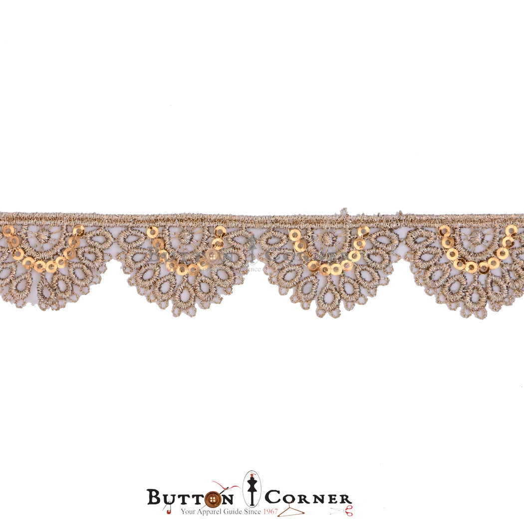 Fancy Shuttle Sequence Lace – Button Corner