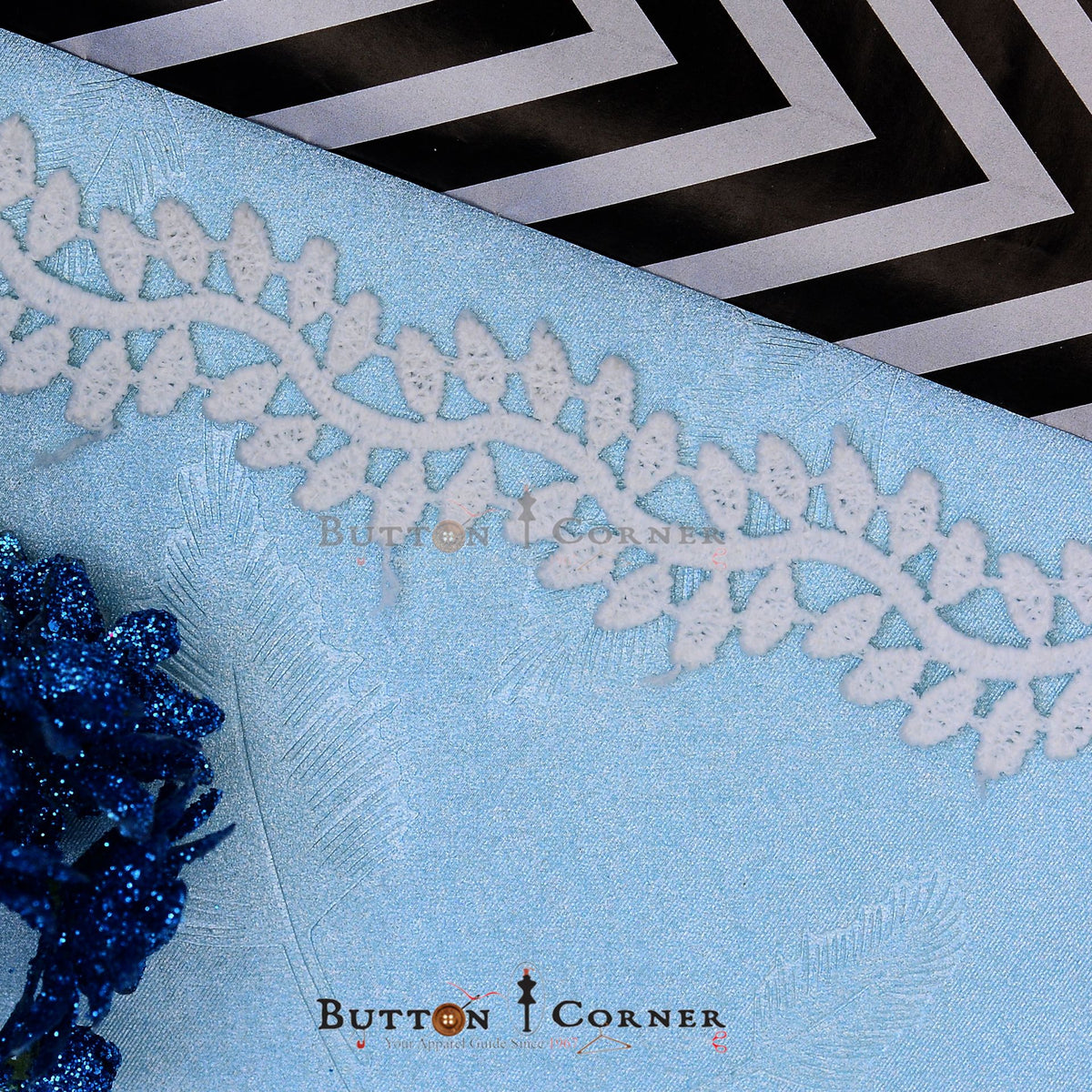 Applique Shuttle Lace – Button Corner