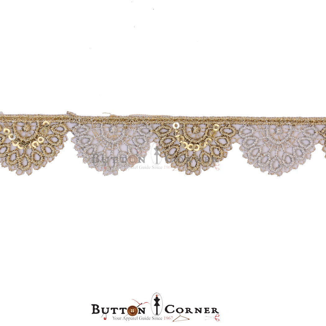 Fancy Shuttle Sequence Lace – Button Corner