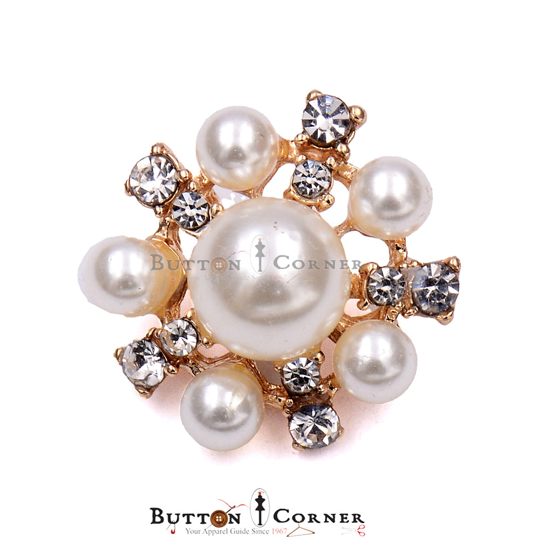 Stone & Pearl Fancy Button – Button Corner