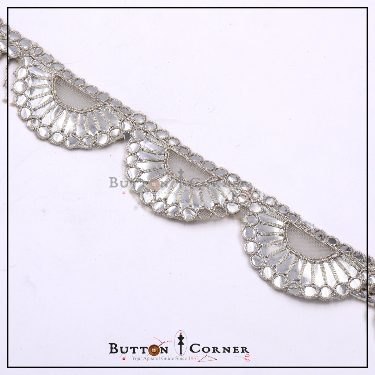 Fancy Metallic Yarn Sitara Lace – Button Corner