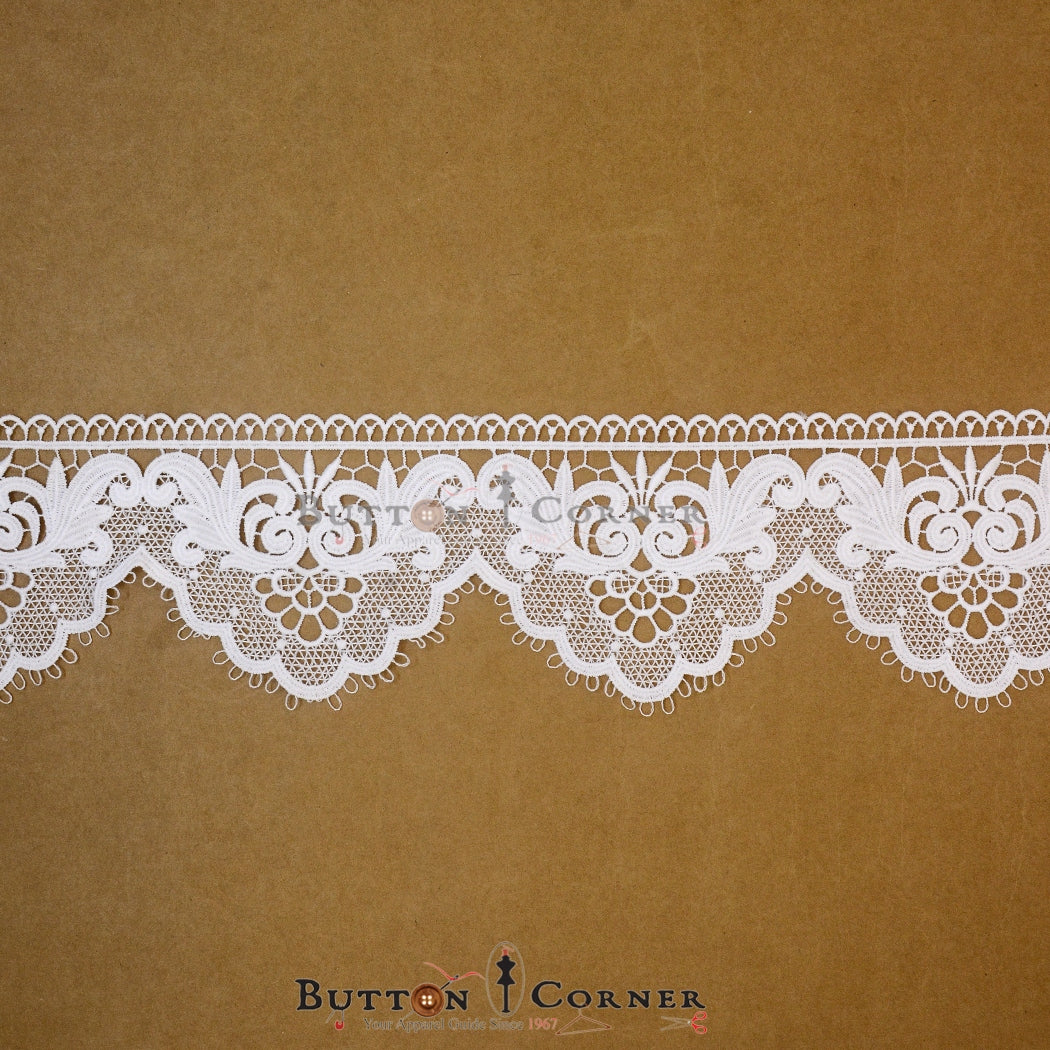 One Side Border Shuttle lace – Button Corner