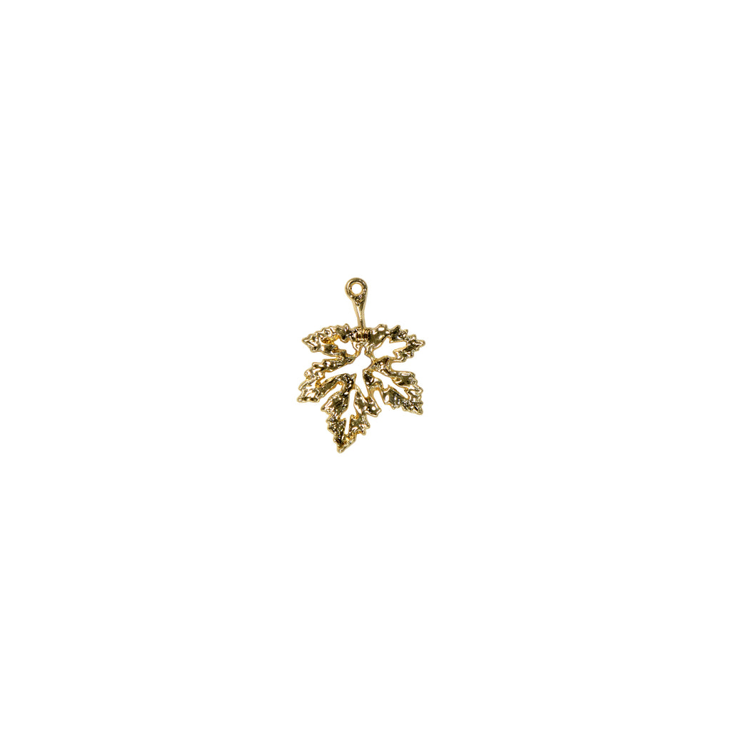 Metal Maple Leaf Pendant – Button Corner