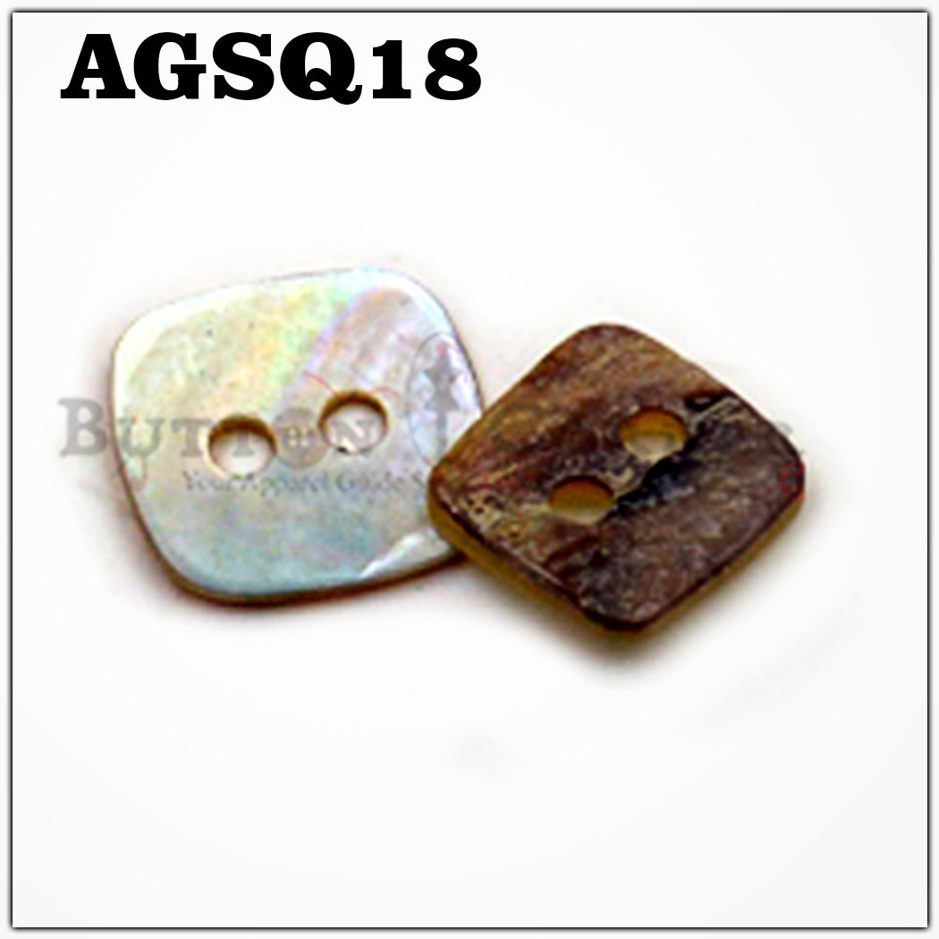 Agoya Shell Square Shape 2 Hole – Button Corner