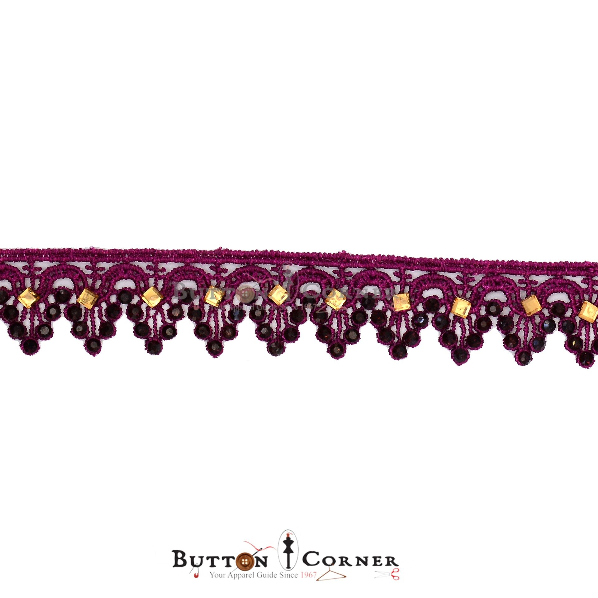 Fancy Shuttle Crystal Lace – Button Corner