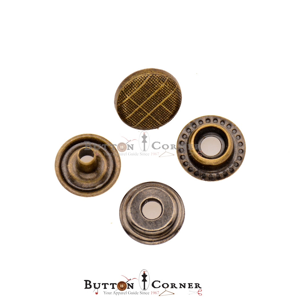 Round Design 4 Part Snap Button – Button Corner